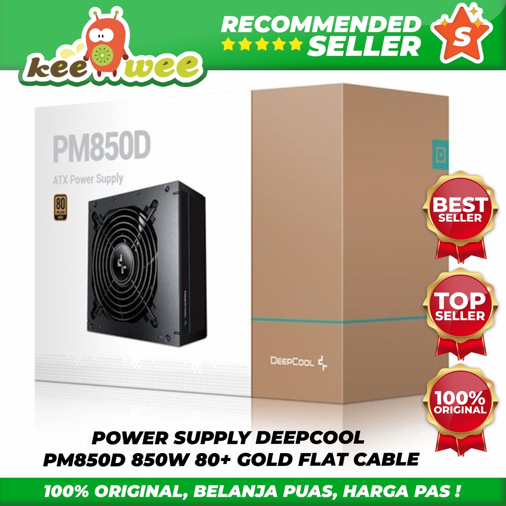 Jual POWER SUPPLY DEEPCOOL PM850D 850W 80+ GOLD FLAT CABLE | Shopee ...