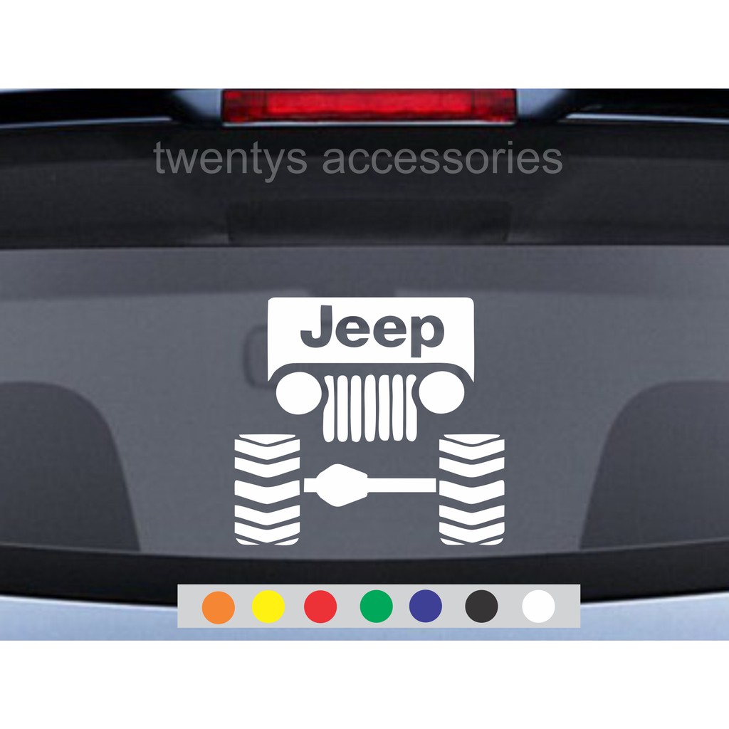 Jual stiker jeep sticker kaca mobil stiker cutting | Shopee Indonesia