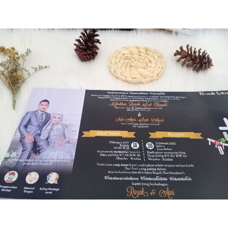 Jual Undangan pernikahan wayang jawa gold / vintage - wedding ...