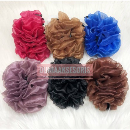 Jual ( 1 pak isi 12pcs ) Jepit Rambut Kain / Cepol Jilbab Hitam ...