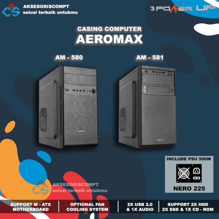 Jual Casing Casing Power Up Micro Atx Aeromax With Psu 500W | Shopee ...
