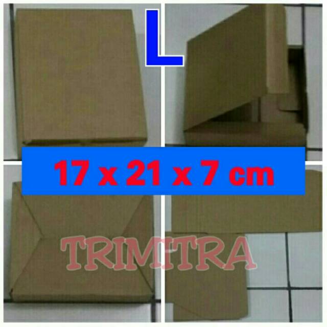Jual KOTAK KARDUS KARTON BOX SEPATU POLOS TIPE L UKURAN 17X21X7 CM ...