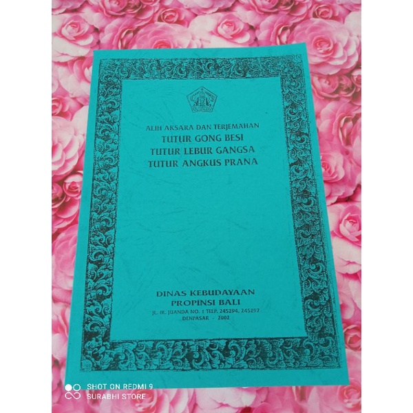 Jual buku Tutur Gong Besi tutur lebur gangsa tutur angkus prana | Shopee Indonesia