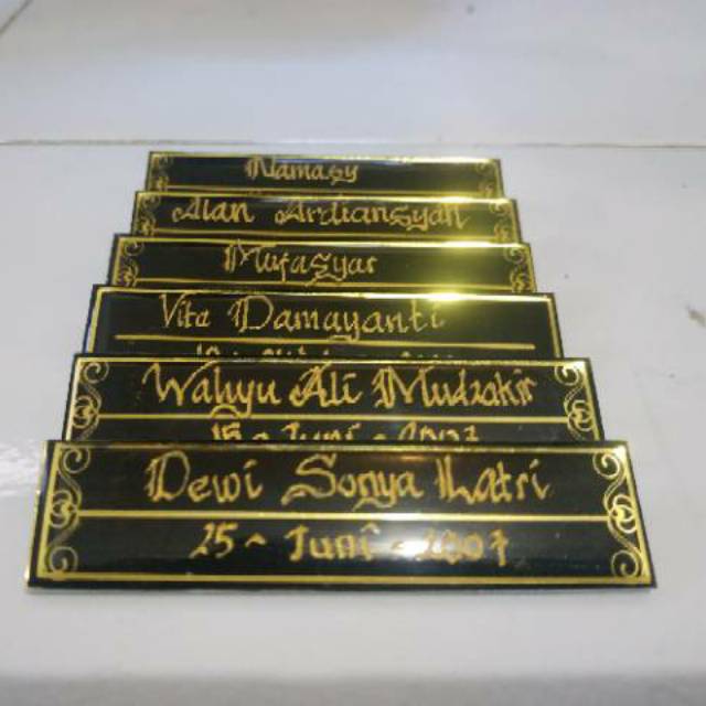 Jual Name Tag Pramuka GOLD SILVER Nama Dada Pramuka Papan Nama Scout ...