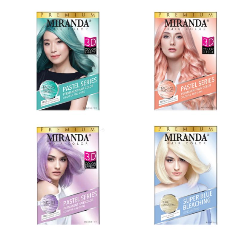 Jual MIRANDA Pastel Series Permanent Hair Color 2×30ml | Shopee Indonesia