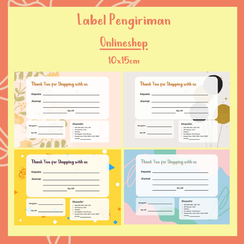 Jual Stiker Label Pengiriman Olshop Murah | Shopee Indonesia