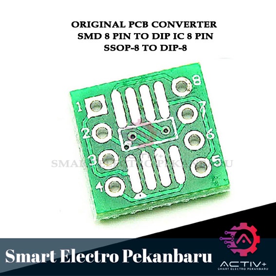 Jual ORIGINAL PCB SMD KE DIP IC 8 PIN ADAPTER KONVERTER IC SMD 8P SOP8 SSOP8 TSSOP8 KE DIP SMD ...