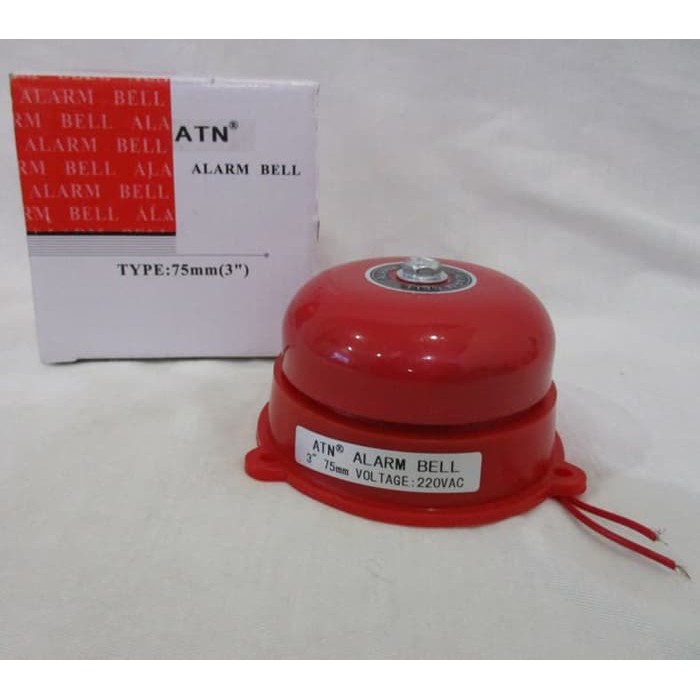 Jual Bell Bel Kring AC 3 inch Bahan Besi Merah/Alarm Bell Suara Kencang ...