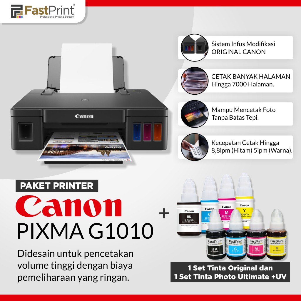 Jual Printer Inkjet Canon PIXMA G1010 G 1010 Ink Tank Single Function ...