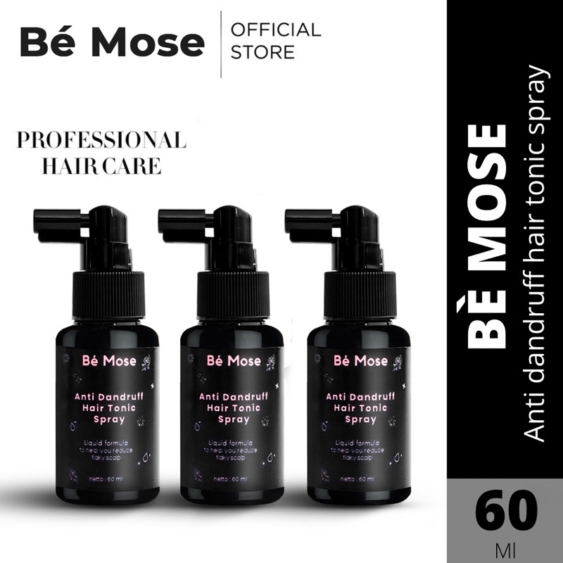 Jual Bé Mose Anti Dandruff Hair Tonic Spray 3 Pcs | Shopee Indonesia