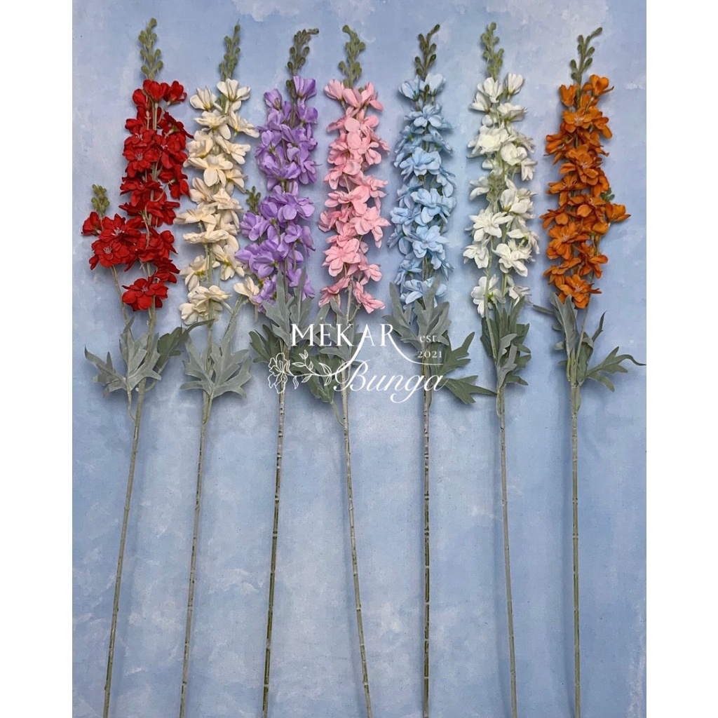 Jual GD 51 - (11 Warna) Bunga Artifisial Delphinium Pastel Dekorasi ...