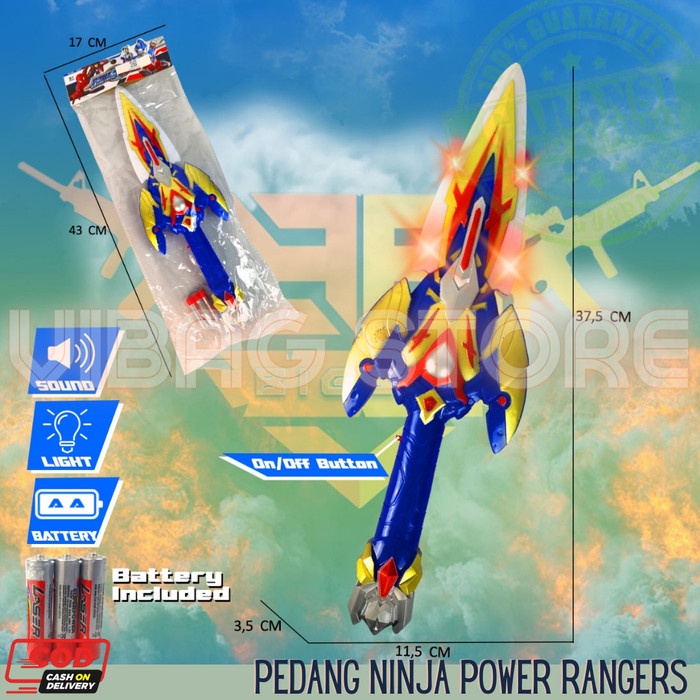 Jual Mainan Pedang Ultraman Ninja Power Rangers Sword Toys Menyala ...