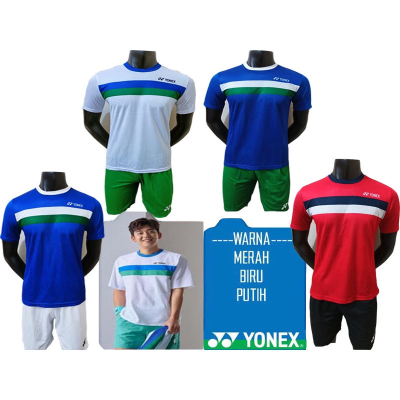 Jual stelan baju badminton y164 - baju badminton dewasa terbaru - jersey badminton pria | Shopee ...