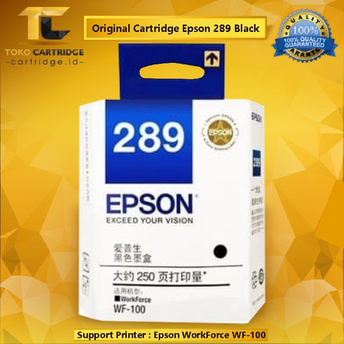 Jual Original Cartridge Epson T289 T 289 C13T289190 Black, Tinta ...
