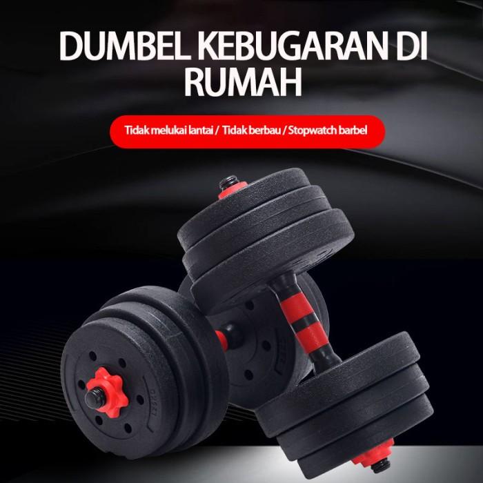 Jual Dumbbell Barbel set peralatan fitness 40 kg bisa disambung Tiang Angka | Shopee Indonesia