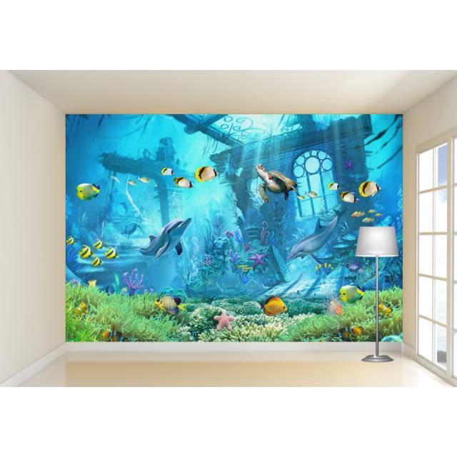 Jual Wallpapercustom 3d pemandangan laut A | Shopee Indonesia