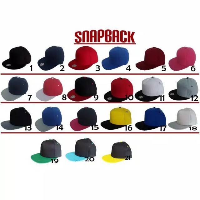 Jual Topi Snapback Polos Premium | Shopee Indonesia