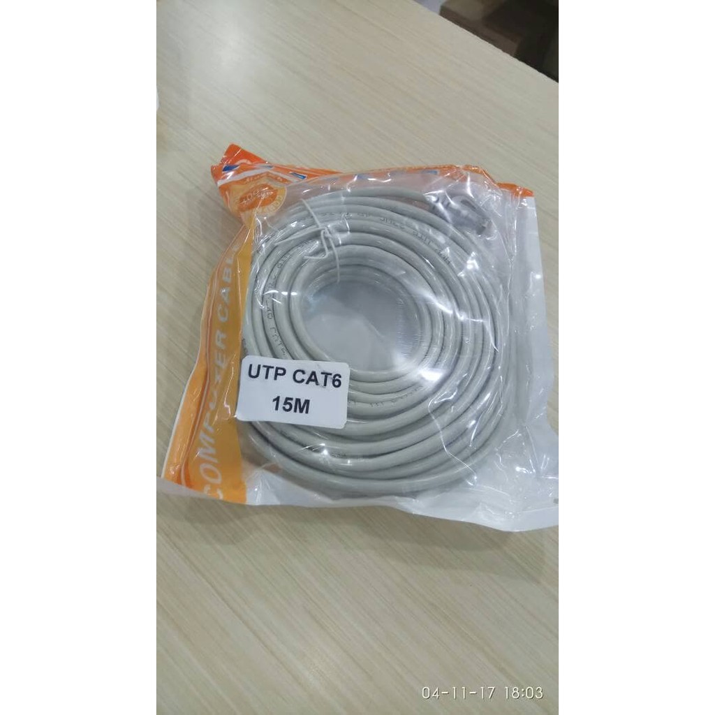 Jual Kabel LAN 15M Cat6 UTP cable LAN 15 meter cat 6 High Quality - LAN ...