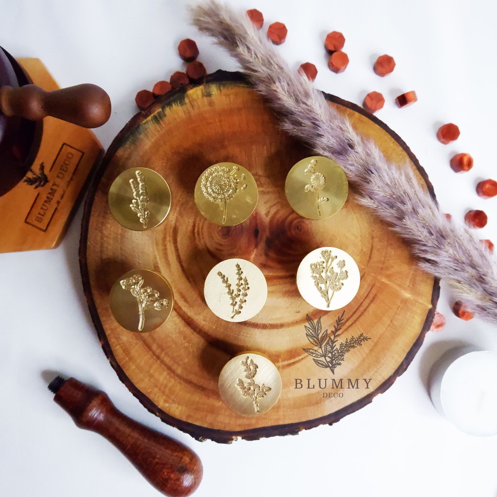 Jual Wax Seal Stamp Flower Segel Surat Vintage edisi Bunga Kepala ...