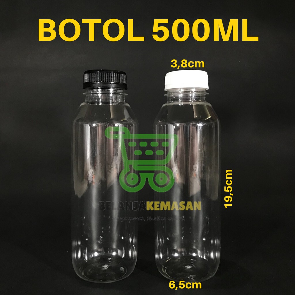Jual Botol Plastik/ Botol Kopi Tebal & Bening uk 500ml | Shopee Indonesia