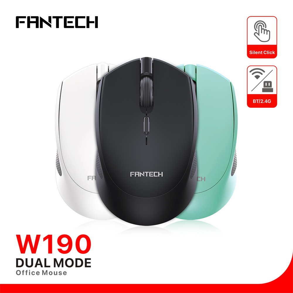 Jual Mouse Wireless Fantech W190 Dual Mode (RF radio dan Bluetooth 5.0 ...