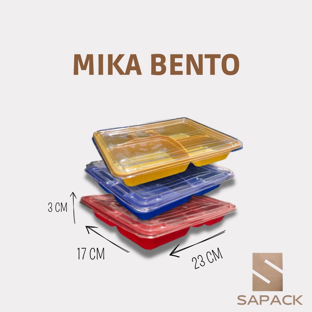 Jual MIKA BENTO / KOTAK BENTO / TRAY BENTO / BOX BENTO SEKAT 5 +TUTUP ...