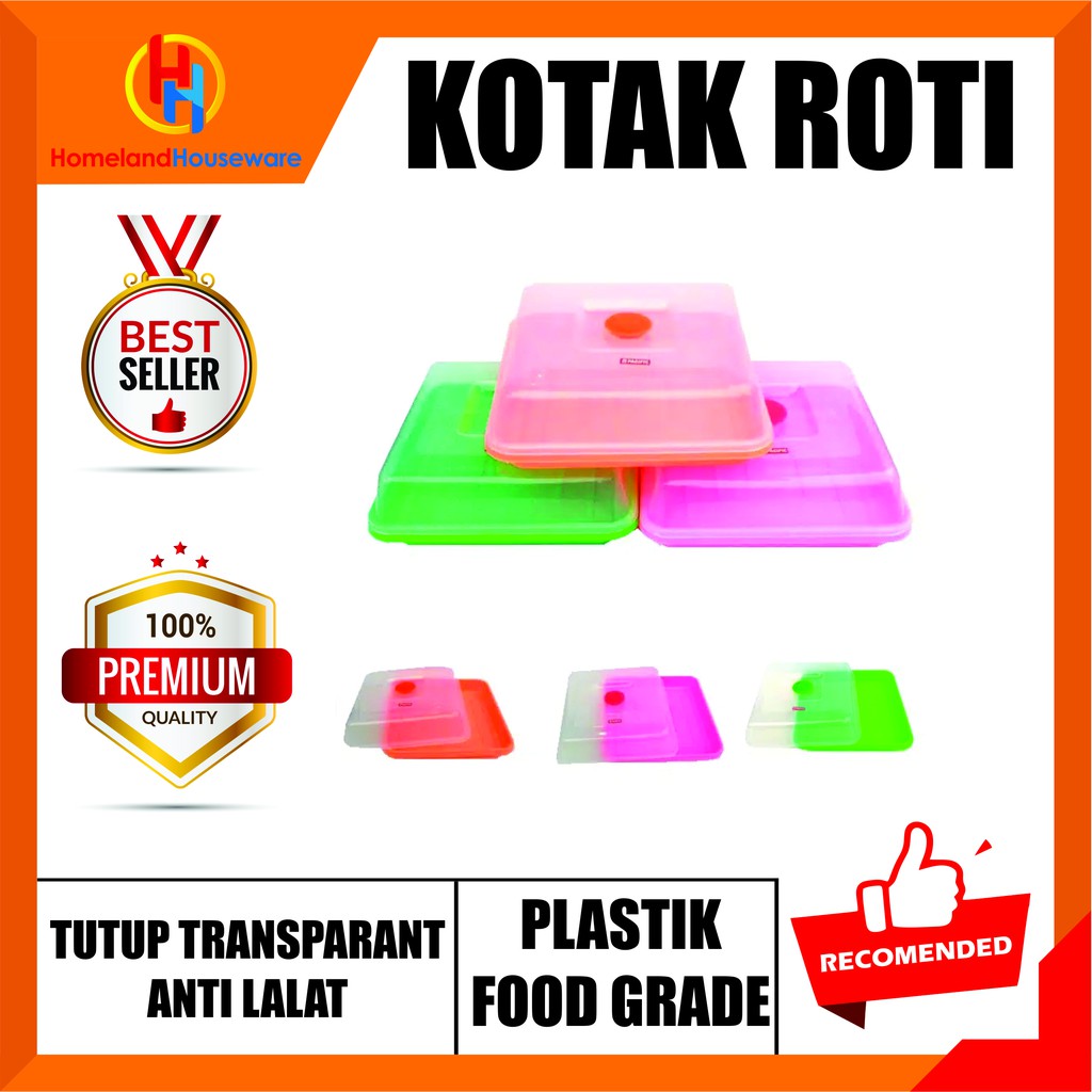 Jual (SIAP KIRIM) KOTAK ROTI PLASTIK TRANSPARAN PACIFIC / WADAH ...