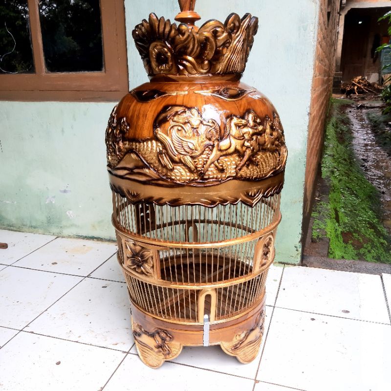 Jual Sangkar Burung Perkutut ukir kuda 3D | Shopee Indonesia