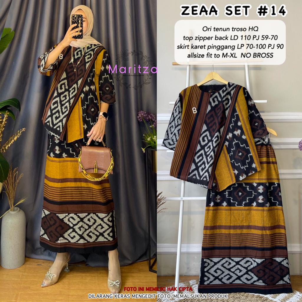 Jual [TERLENGKAP BISA COD] SETELAN ONE SET BATIK TENUN ETNIK ADAT KONDANGAN WANITA KEKINIAN ZEAA ...