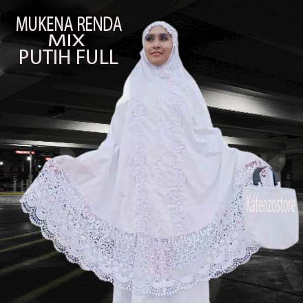 Jual MUKENA RENDA KAIN KATUN SEMI SUTERA LEBARAN MOTIF BORDIR KADO ...