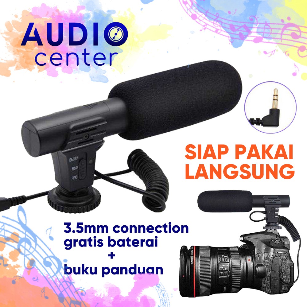 Jual PROFESSIONAL Microphone Shotgun Untuk Kamera DSLR HD AUDIO ...