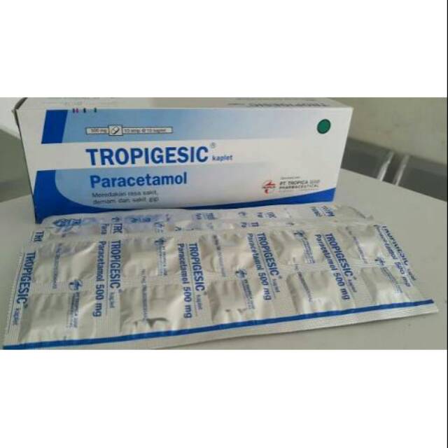 Jual Tropigesic 500 mg Parasetamol / Paracetamol / box isi 10strip ...