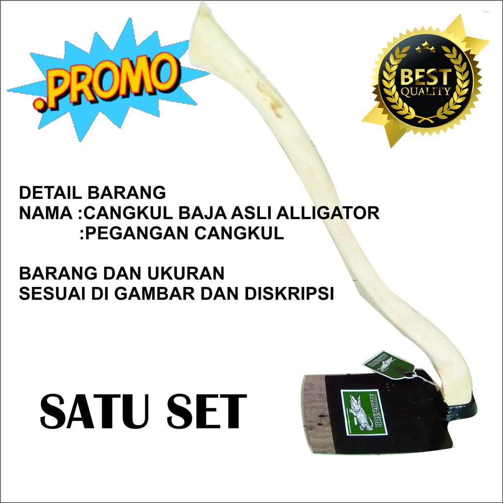Jual PROMO satu set Cangkul baja asli ALLIGATOR dan doran - cangkul ...