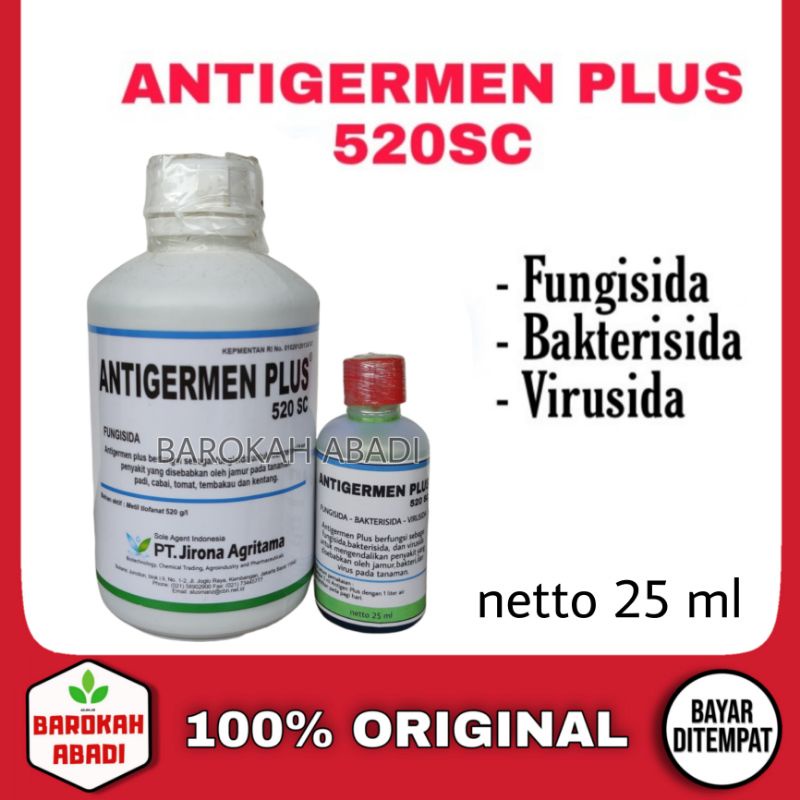 Jual Antigermen plus 520sc 25 ml fungisida bakterisida virusida tanaman ...