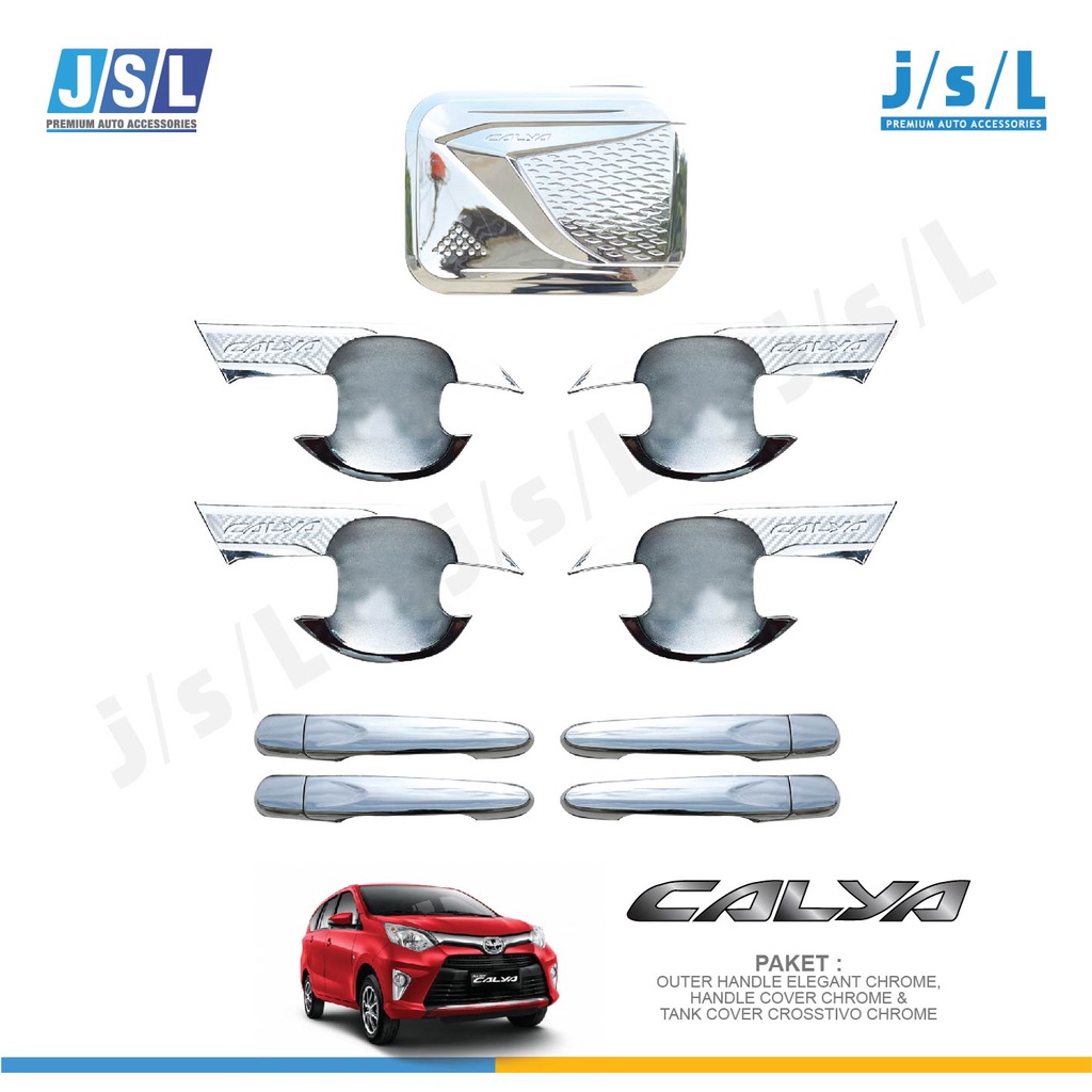Jual PAKET Outer, Handle & Tank Cover Chrome Toyota Calya variasi mobil ...