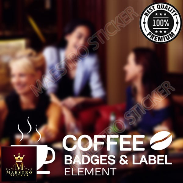 Jual Stiker Coffee Badges Custom Dinding Kaca Tembok Cafe Wall Sticker ...