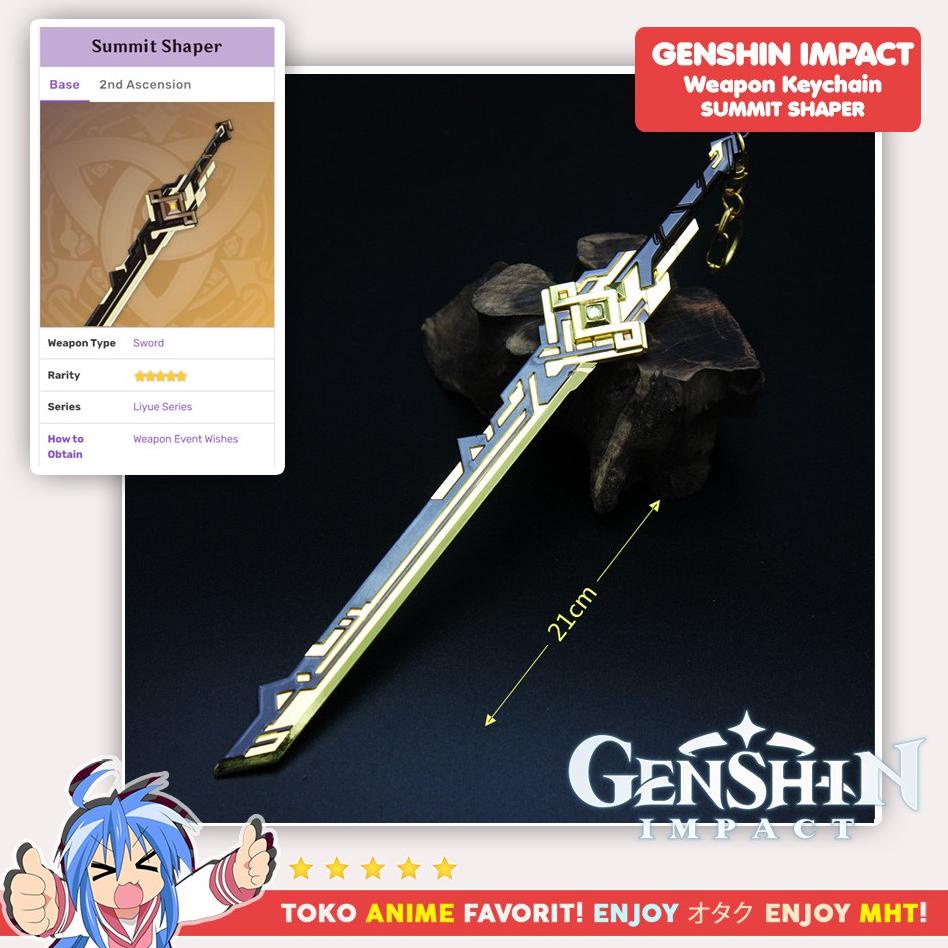 Jual Gantungan Kunci Senjata Genshin Impact Summit Shaper Pedang Sword ...