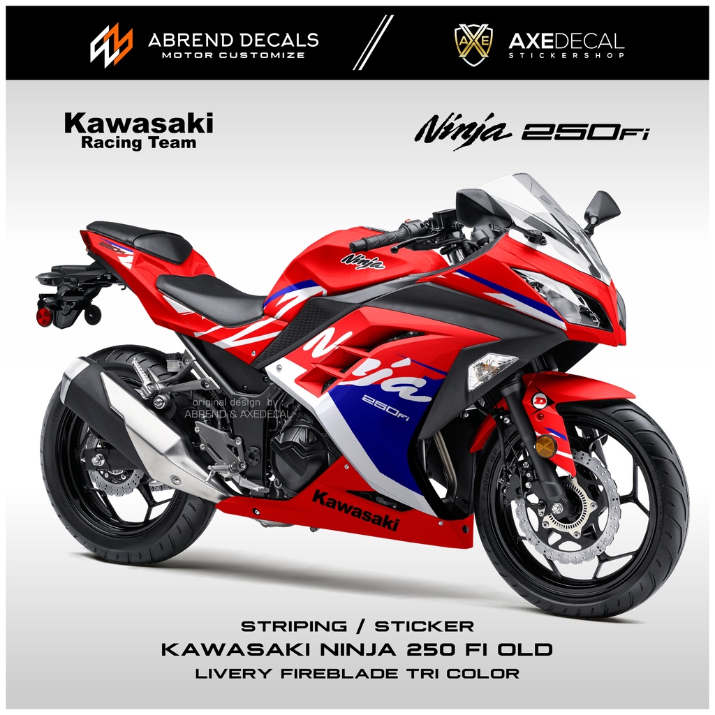 Jual Decal Striping Ninja 250 Fi OLd Livery Fireblade Custom / Tri ...