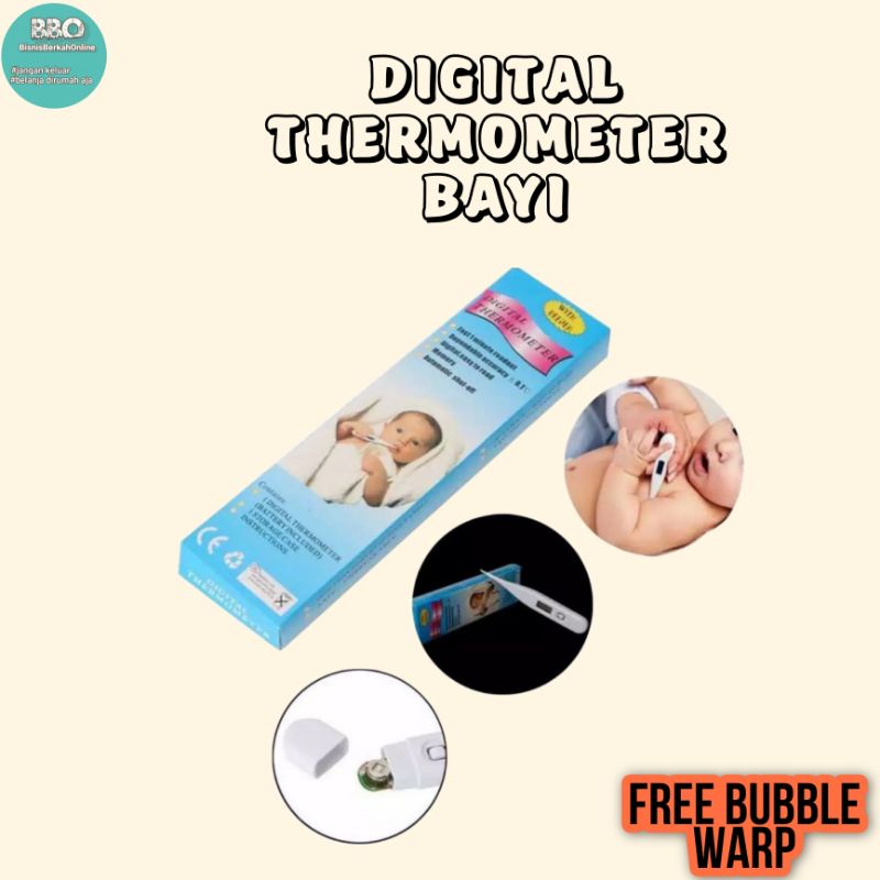 Jual Alat Termometer Digital Pengukur Suhu Badan Bayi Anak Thermometer ...