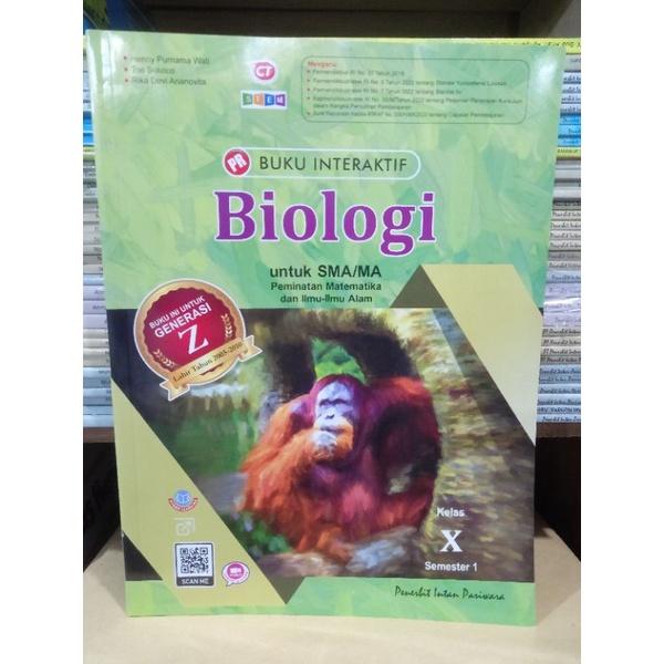 Jual Buku PR/LKS interaktif Biologi Semester 1 kelas X,10 (K13 revisi) intan pariwara, 2022 ...