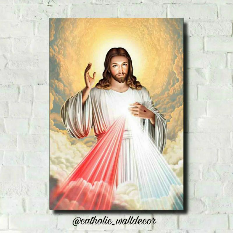 Jual Hiasan dinding Kristen Katolik gambar Tuhan Yesus Kerahiman Ilahi ...