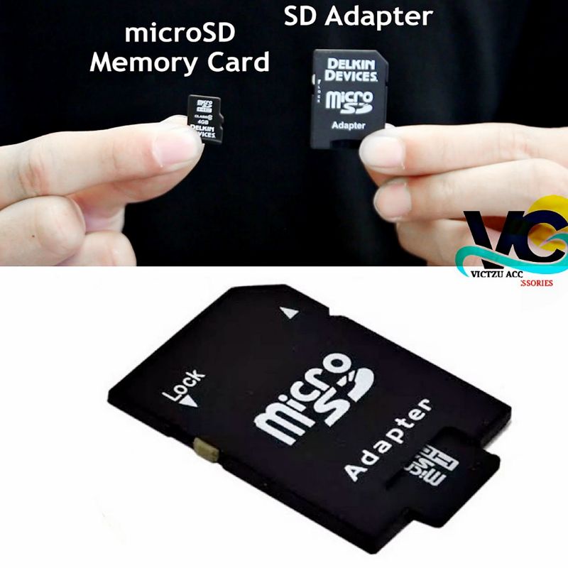 Jual Adapter Micro SD to SD Card Adaptor MicroSD SDHC SDXC Laptop ...