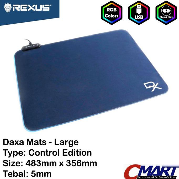 Jual Rexus Daxa Mats RGB Gaming Mousepad tatakan alas mouse pad Control ...