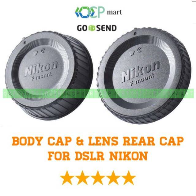 Jual Body cap & Lens Rear Cap Cover Nikon tutup body lensa | Shopee ...