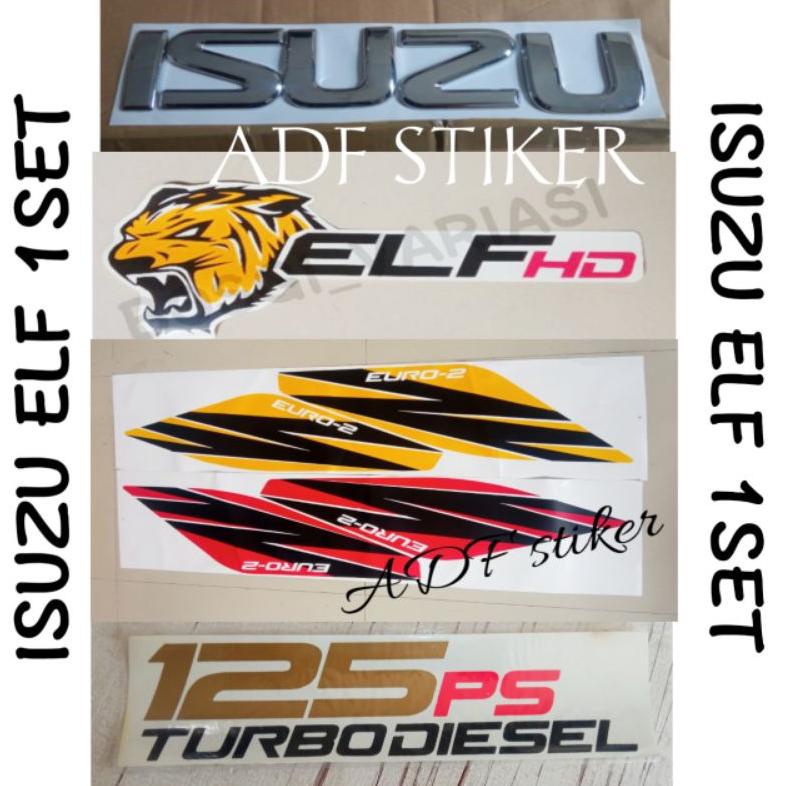 Jual Stiker+Emblem Set Isuzu Elf Nkr 71 Macan / Stiker Emblem Elf ...