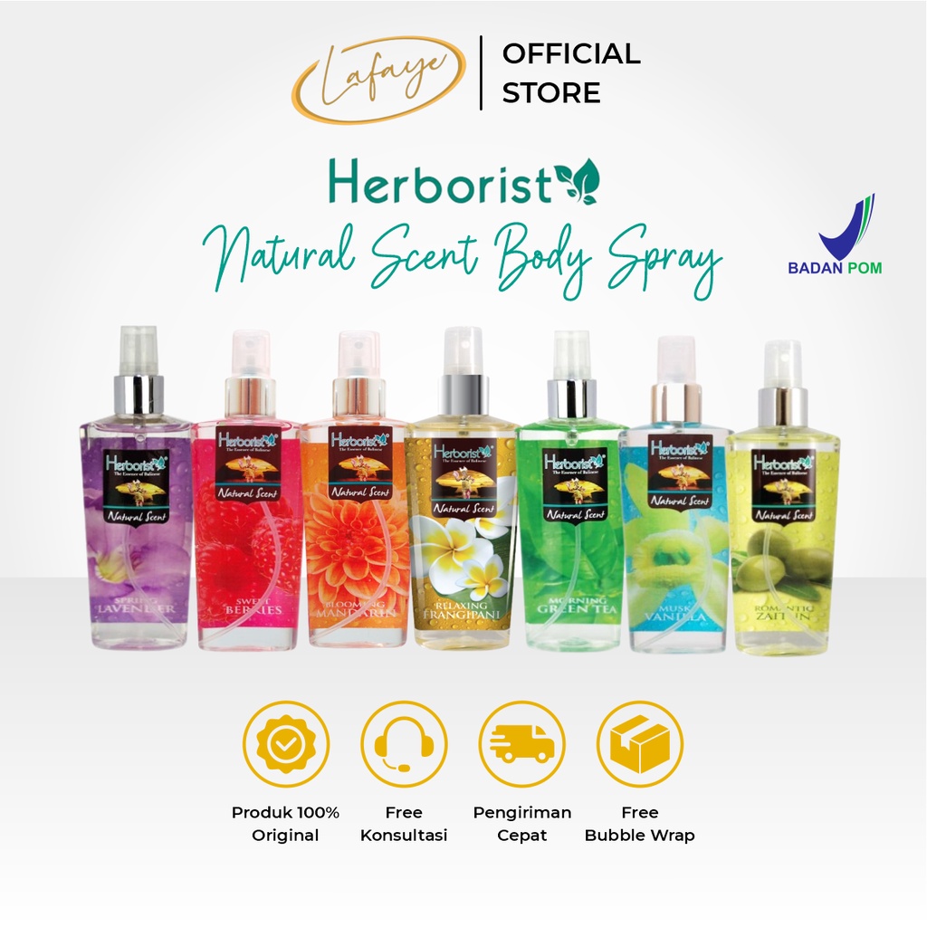 Jual Herborist Natural Scent Body Spray 120ml Parfum Tahan Lama Praktis ...