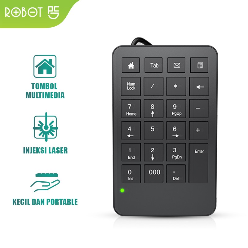 Jual Robot RK01 Kabel Number Pad Keypad Keyboard Numeric | Shopee Indonesia