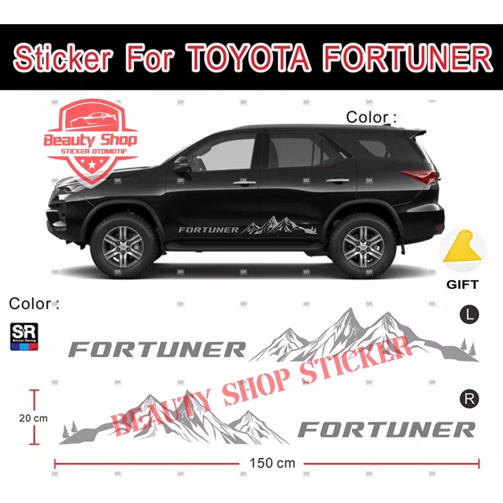 Jual sticker mobil toyota fortuner offroad adventure stiker all ...