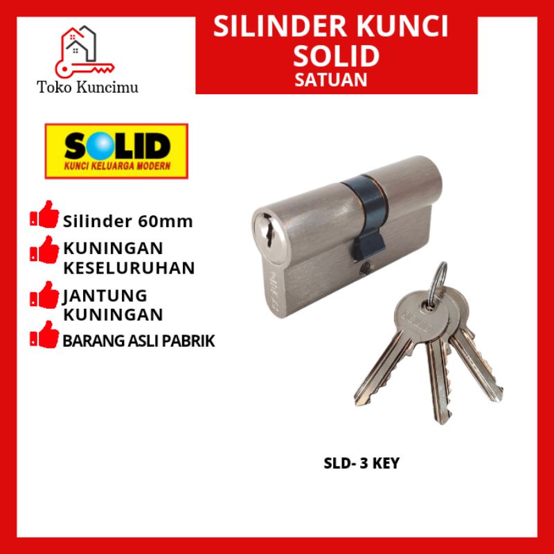 Jual SILINDER CYLINDER ANAK KUNCI PINTU RUMAH BESAR GESER SET DEKSON SOLID 60MM | Shopee Indonesia