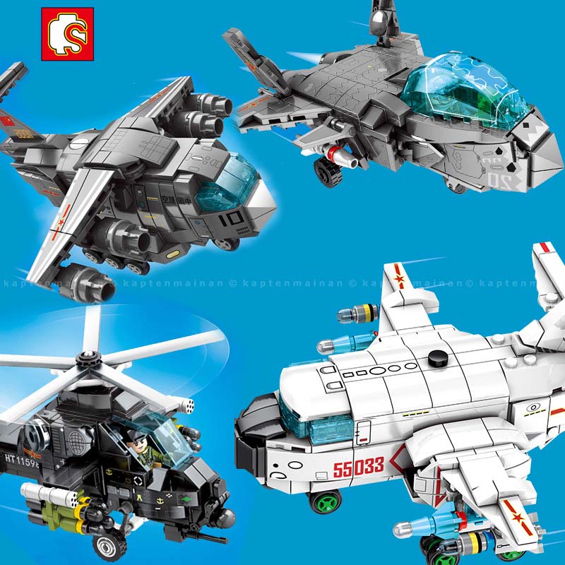 Jual Sembo Block Military Aircraft Plane Series / Mainan Susun Bricks ...